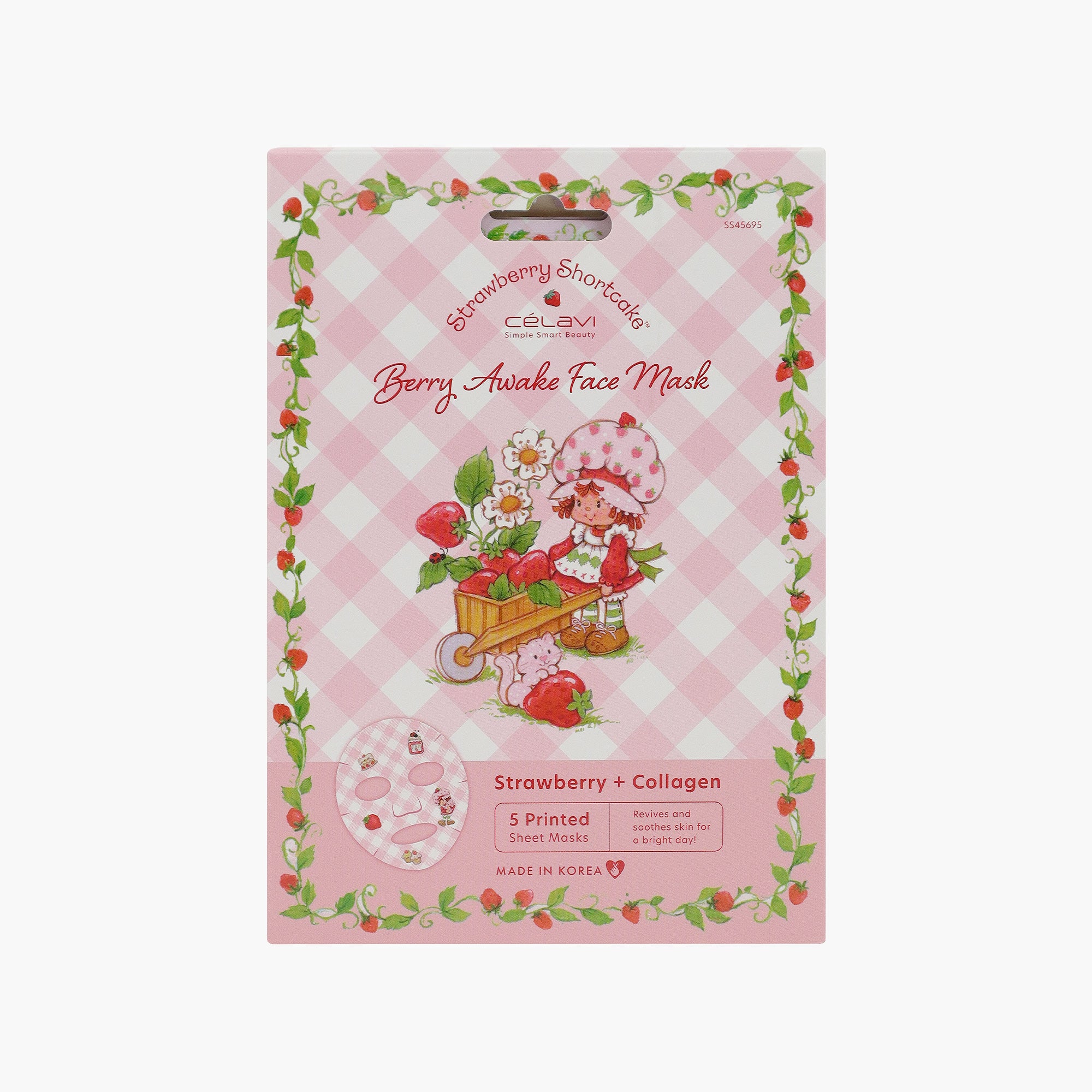 STRAWBERRY SHORTCAKE 5PK FACE SHEET MASK